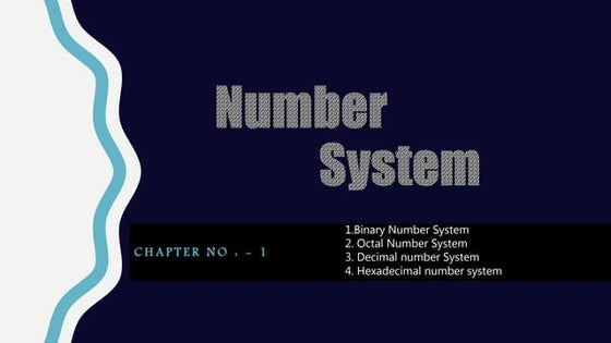 Decimal Binary Octal And Hexadecimal Number Systems Ppt 8383