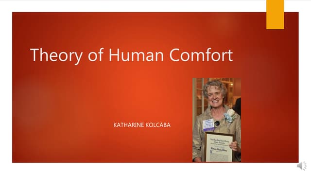 Kolcaba's comfort theory -presentation | PPTX