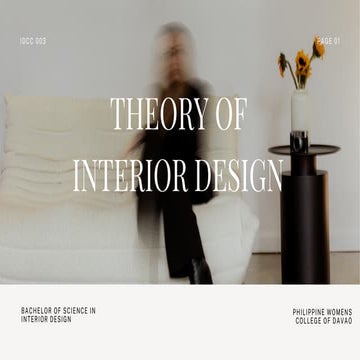 THEORY OF ID MODULE (Interior Design Subject) | PDF