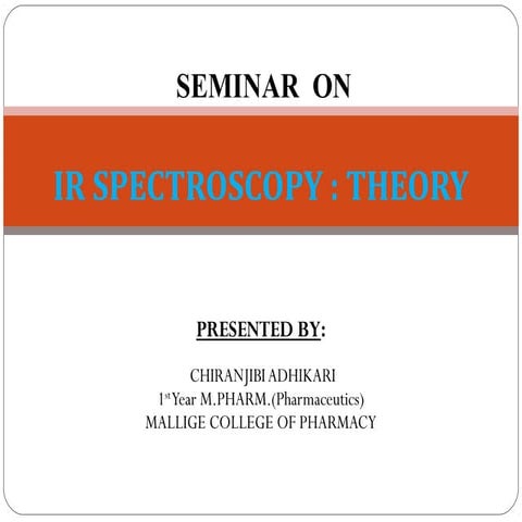 Theory of IR spectroscopy | PPT