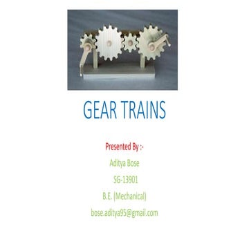 Gear Trains | PPTX