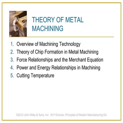 Theory of metal machining | PPTX