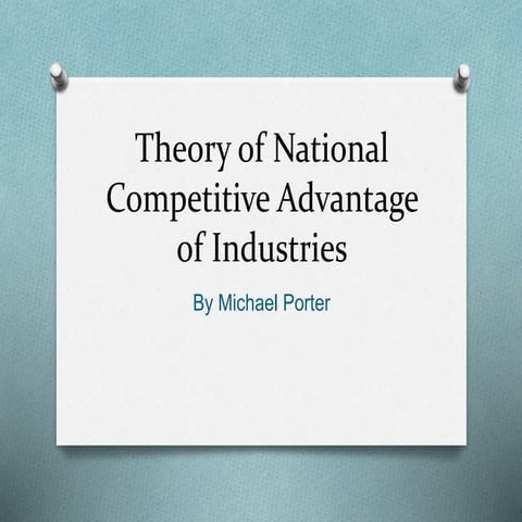 Theory of National Competitive Advantage of Industries - Porter.pptx