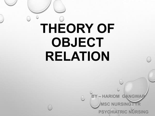 Theory of object relation | PPTX | Parenting Babies and Toddlers ... Theory of object relation | PPTX | Parenting Babies and Toddlers ...