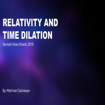 Special Relativity theory & Time Dilation.pptx