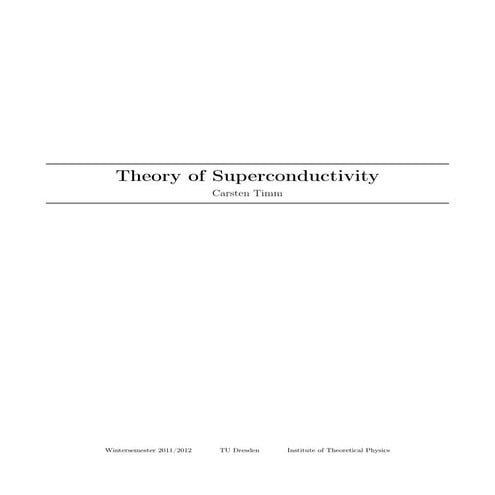 Theory of superconductivity | PDF