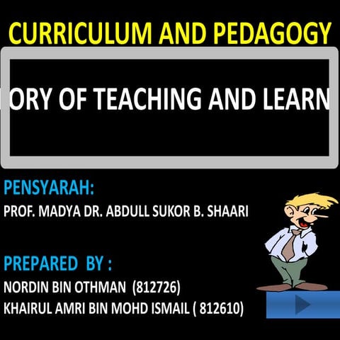 Theory of teaching & learning | PPT