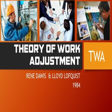 Theory of work adjustment | PDF