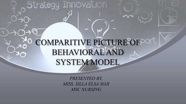 The Behavioral System Model - Dorothy.E.Johnson | PPTX