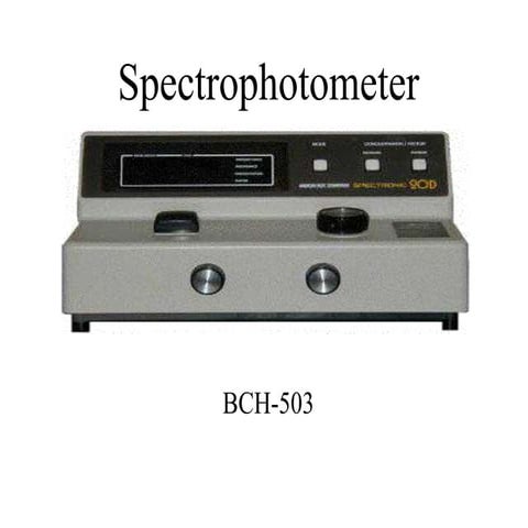 Colorimeter And Spectrophotometer Mass Spectrometer