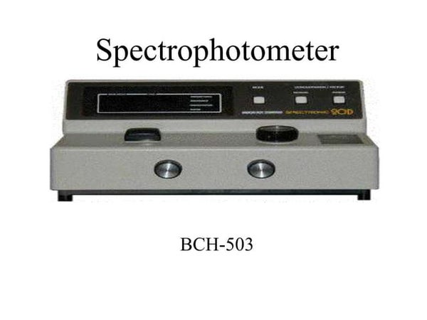 Colorimeter And Spectrophotometer Mass Spectrometer