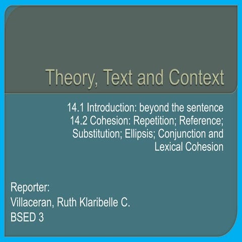 Theory, text and context | PPTX