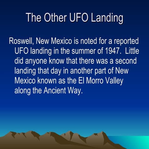 The other ufo landing | PPT