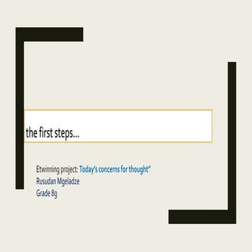 The outline of the project and the first | PPT