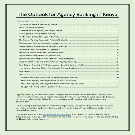 The Outlook for Agency Banking in Kenya.pdf