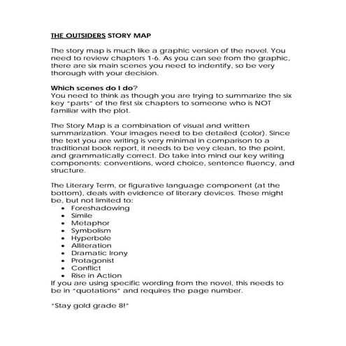 The outsiders story map | PDF