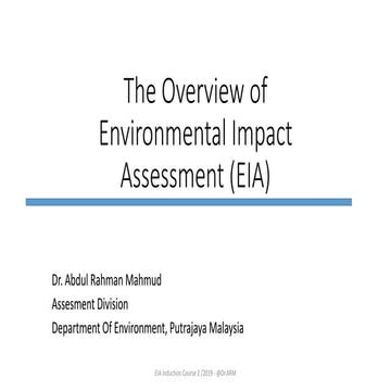 Environmental Impact Assessment In Malaysia | PPTX