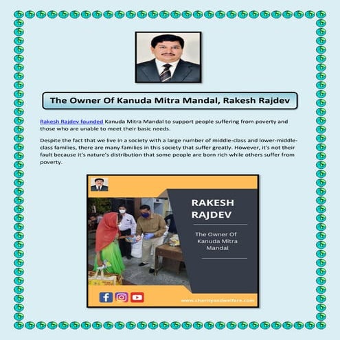 Kanuda Mitra Mandal Owned By Rakesh Rajdev – A Popular NGO Of Hope And ...