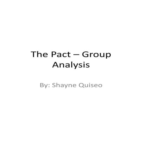 The pact – group analysis | PDF
