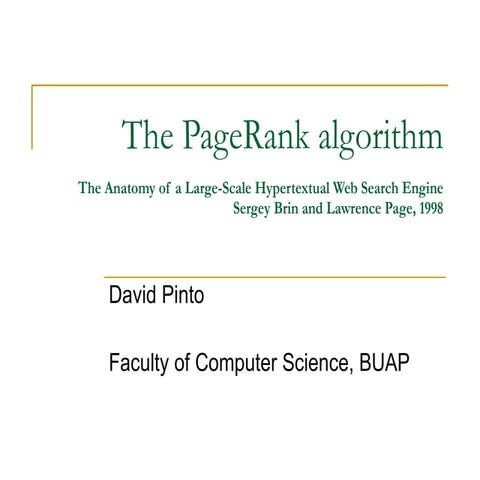 The pagerankalgorithm | PPT
