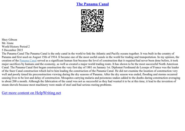 Panama canal presentation | PPT