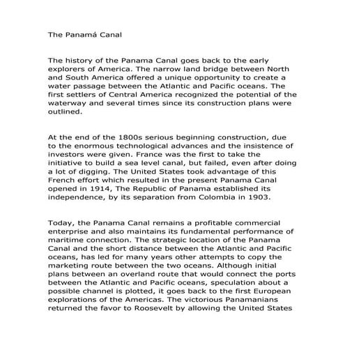 The panama canal 12 | PDF