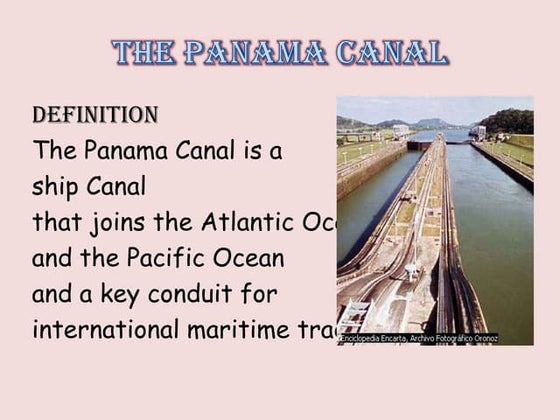 The panama canal. | PPT