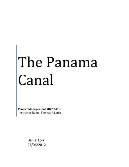panama canal vikram singh | PPT
