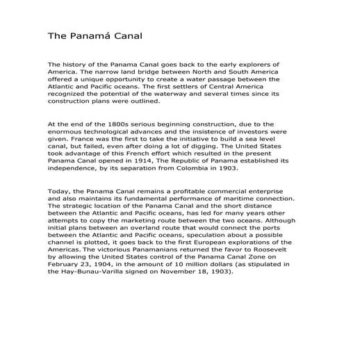 Canal de panama | PPTX