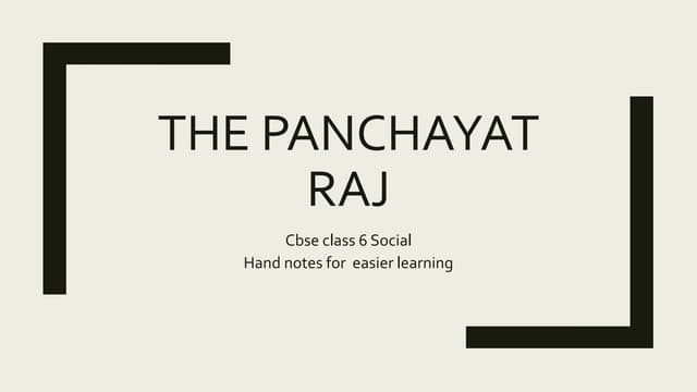Panchayati raj system | PPTX