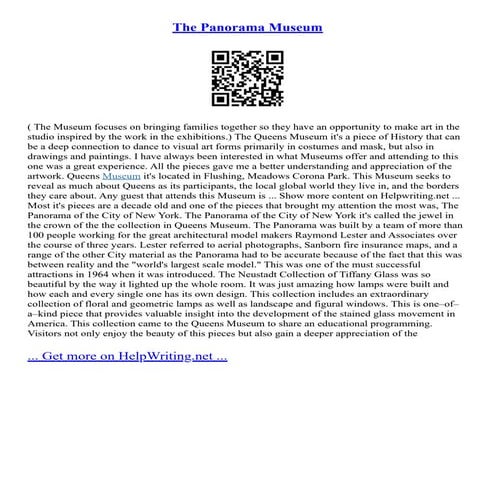 The Panorama Museum | PDF