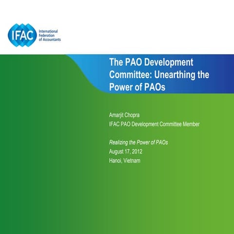The PAO Development Committee: Unearthing the Power of PAOs | PPTX