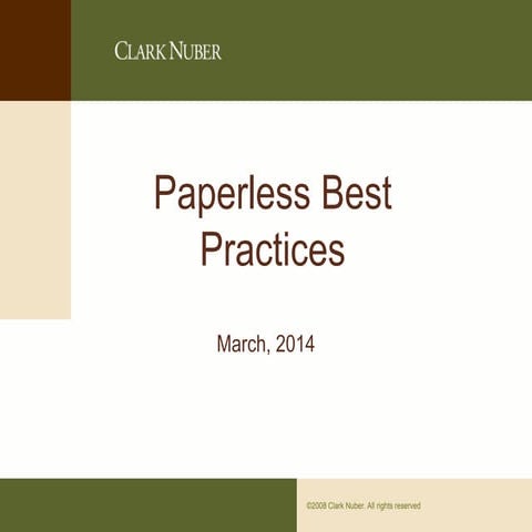 Paperless Best Practices 2014 | PPT
