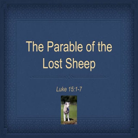 The Parable of the Lost Sheep | PPTX