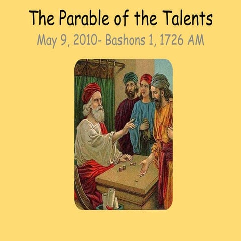 The parable of the talents | PPTX | Christianity | Religion & Spirituality