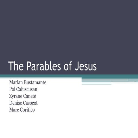 The parables of jesus | PPTX