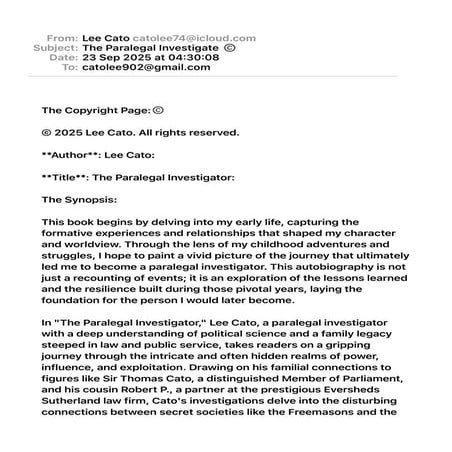 The Paralegal Investigate ©️.pdf Book By Lee Cato | PDF