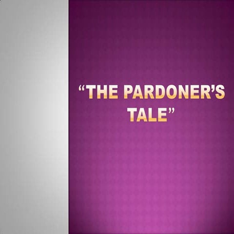 The pardoner’s tale 1 | PPT