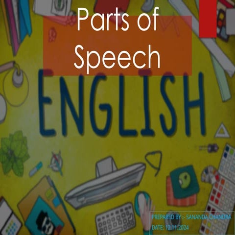 Introduction to the basic parts of speech | PPTX
