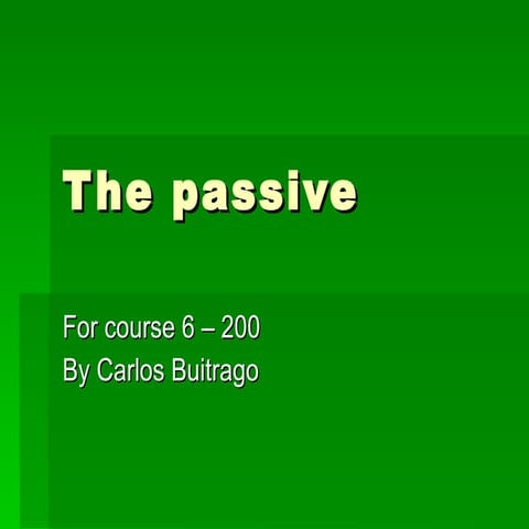 The Passive | PPT