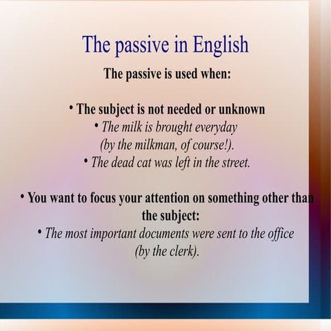 The Passive 4 So | PPT