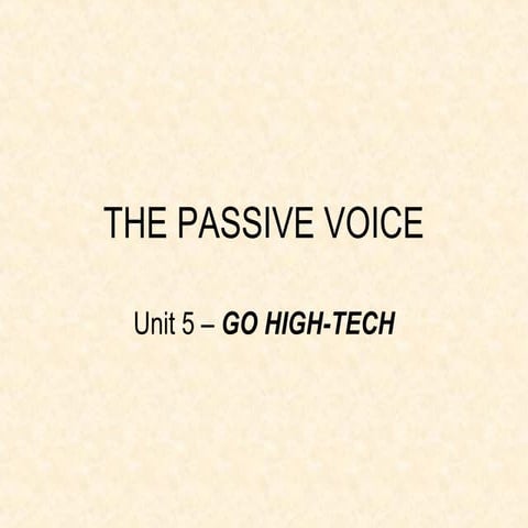 The Passive Voice | PPT