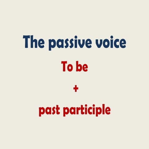 The passive voice | PPSX