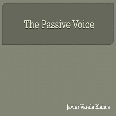 The passive voice | PPTX