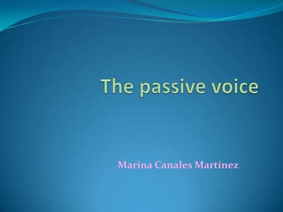 The Passive Voice | PPT