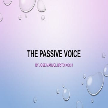 Mind map- Passive voice | PPTX