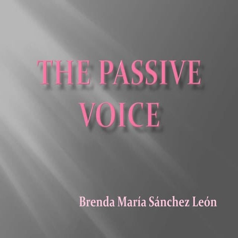 Passive voice | PPT