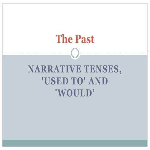 Narrative tenses | PPTX