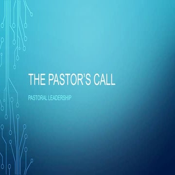 The Pastor’s Call | PPTX