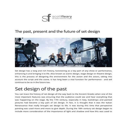 The past, present and the future of set design - Scott Fleary ...
